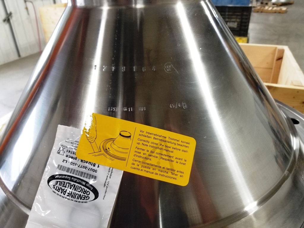 WESTFALIA MSE 300-06-777 WHEY/MILK CLARIFIER, 316SS. - SeparatorWorks