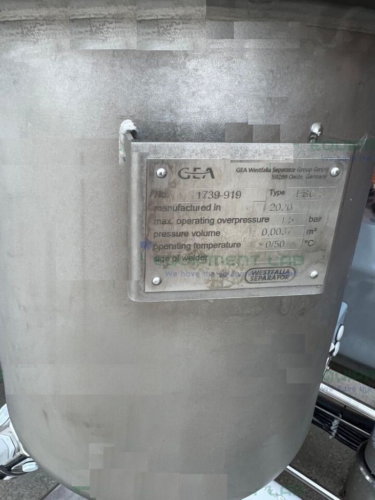 WESTFALIA FSC 8-06-177 PATHFINDER BIOTECH CLARIFIER, 316SS ...